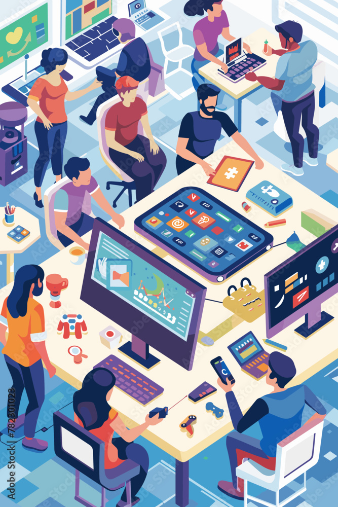 Fun and engaging graphics showcasing workplace gamification and team ...