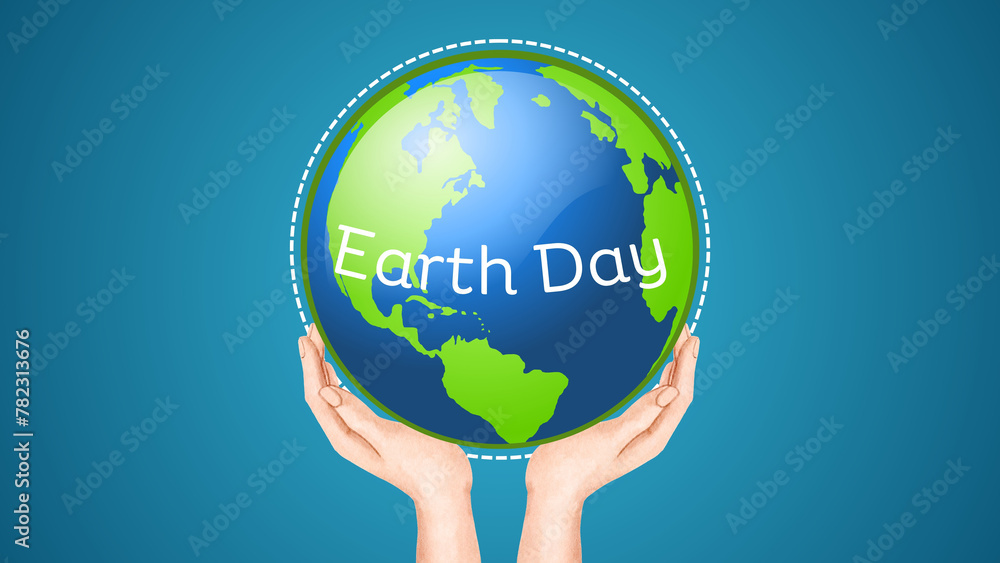 Earth Day Concept. Hands Holding Globe Earth. Happy Earth Day. World ...