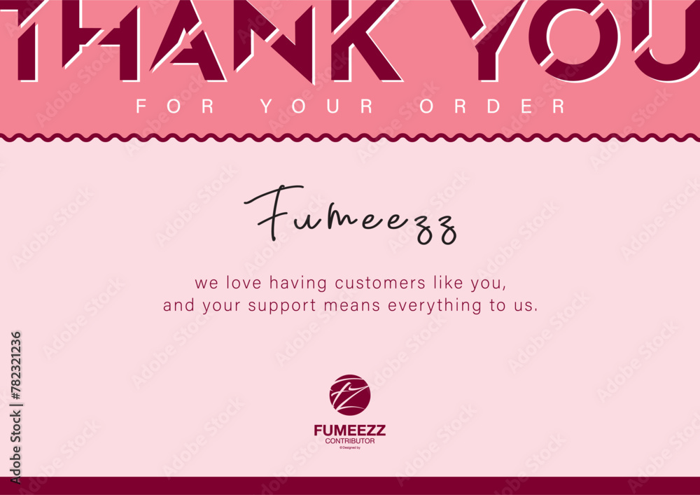 Thank you for your order compliment card design template. easy to ...