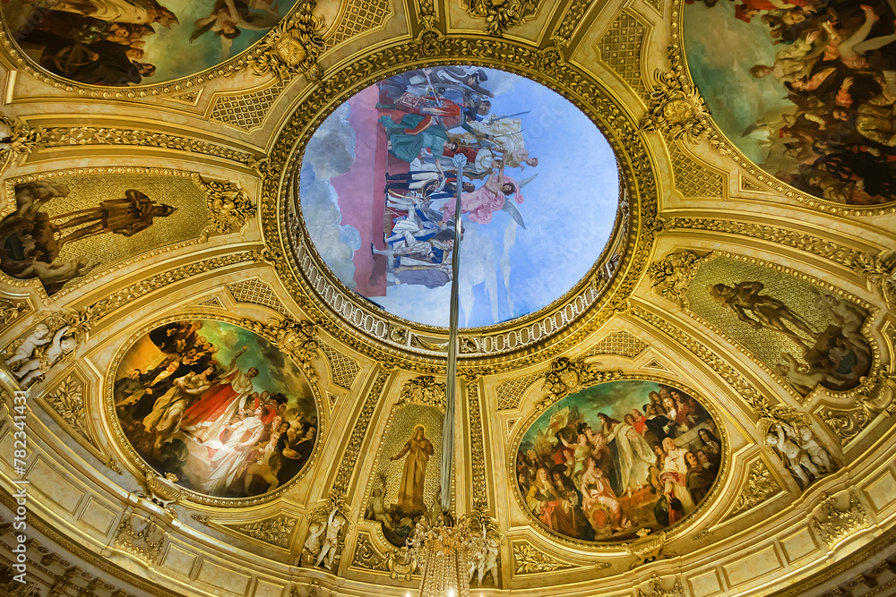 Interior of Palace of Legion of Honor (Palais de la Legion d'Honneur ...