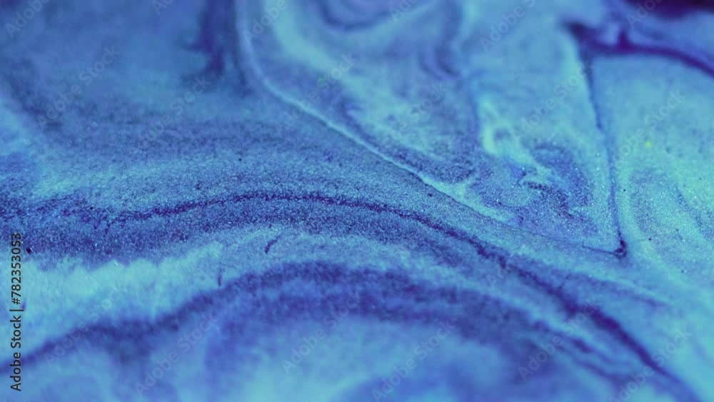 Glitter fluid wave. Ink spill. Blur blue color glowing shiny texture ...