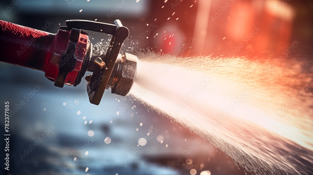 Onboard fire suppression involves the operation of firefighting nozzles ...