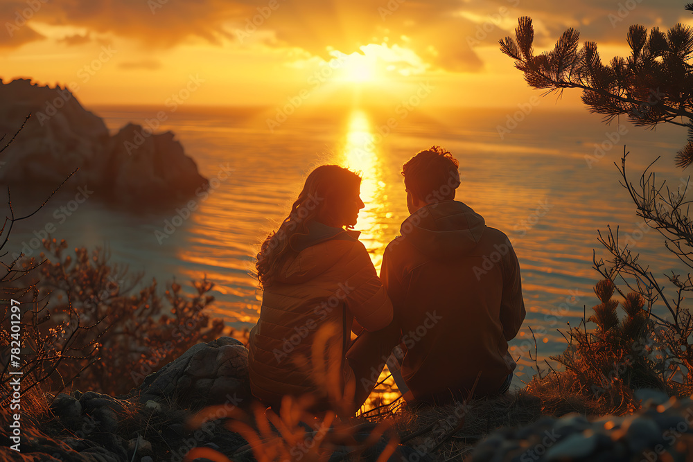 A romantic scene encapsulating the essence of love and intimacy ...