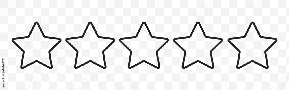 Five stars icon Vector. Star icon collection. Blank star vector icons ...