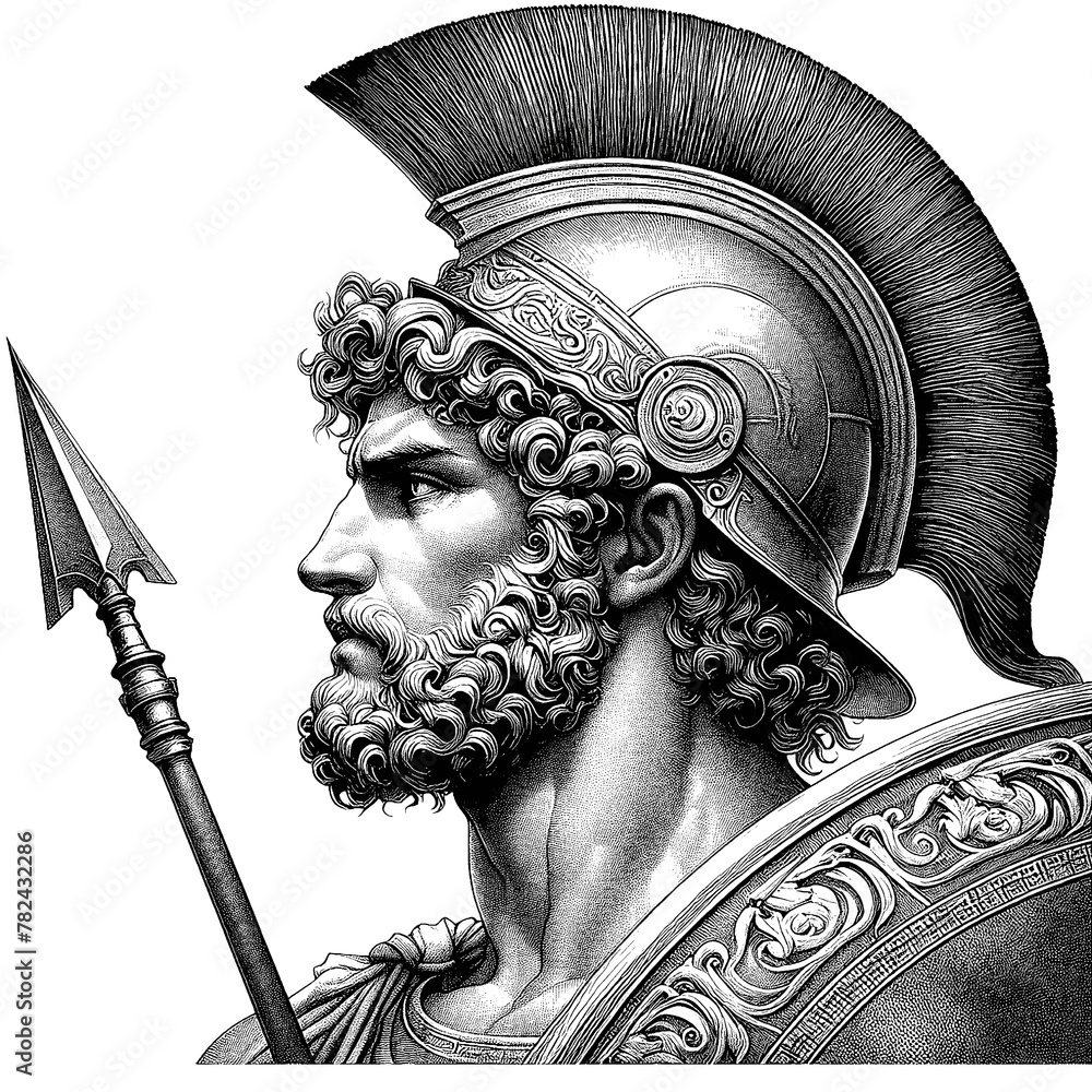 Ares God Portrait Images for Mythological Artistry, generative AI Stock ...