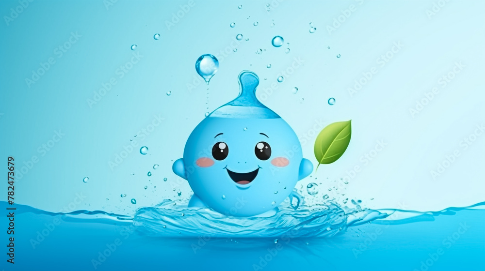 3D Earth or world needs water campaign. World water day design concept ...