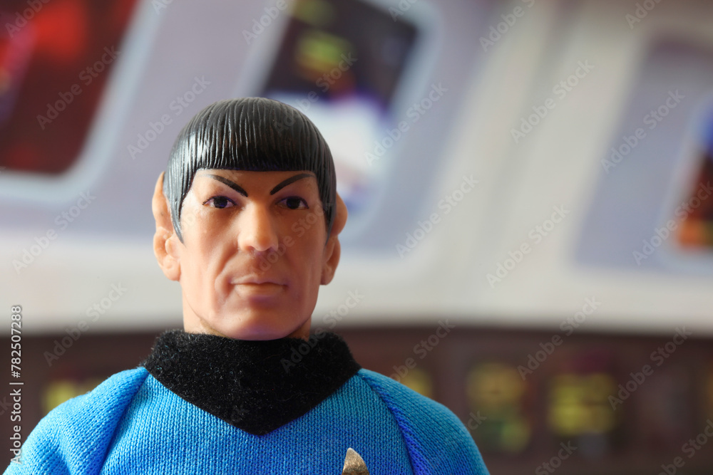 NEW YORK USA, JULY 11 2018: Recreation of a scene from Star Trek the ...