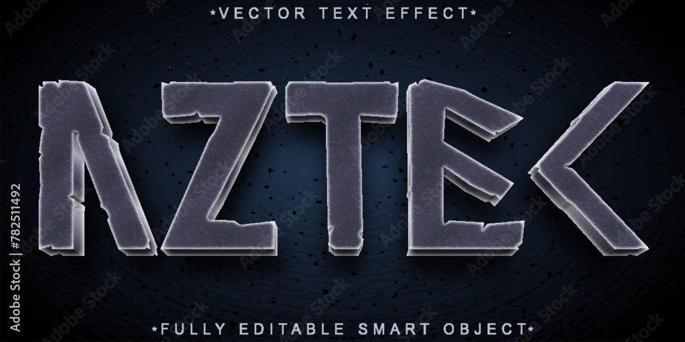 Historical Dark Aztec Vector Fully Editable Smart Object Text Effect ...