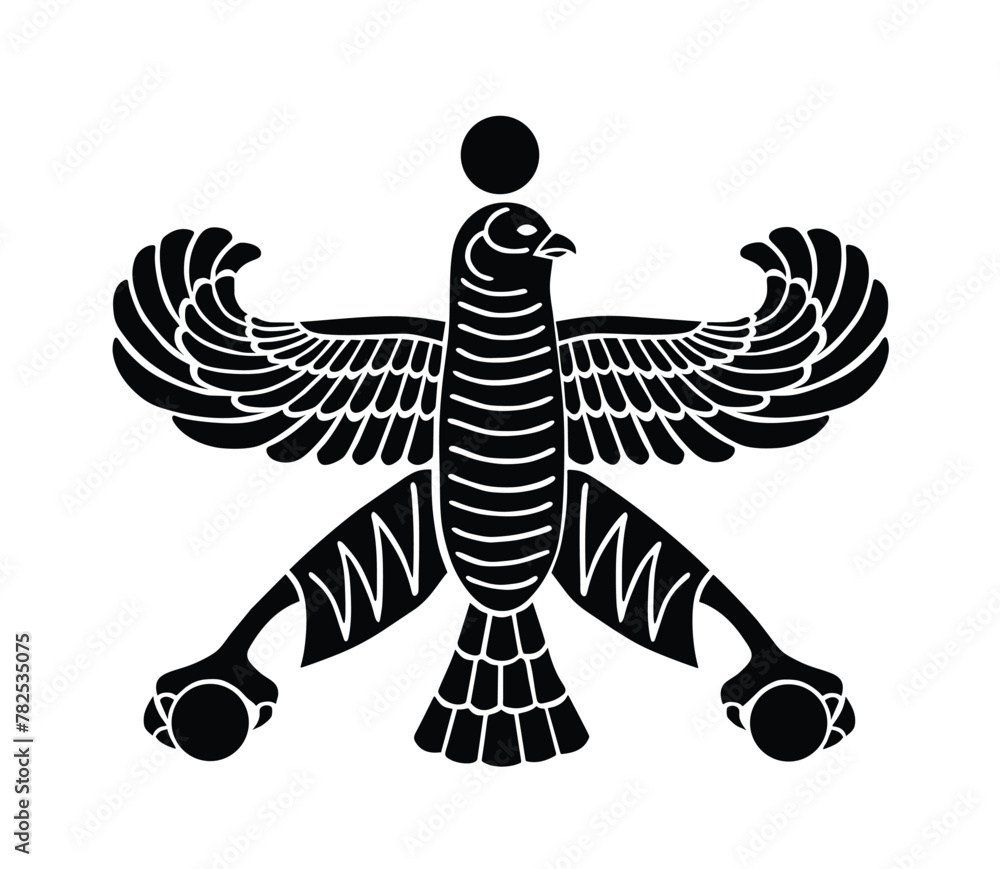 Persian Empire coat of arms vector silhouette illustration illustration ...