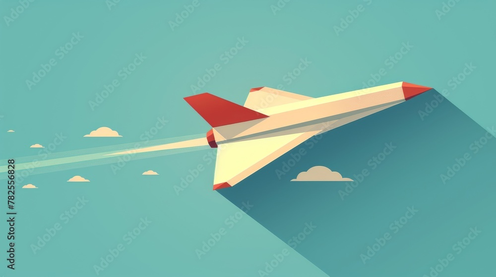The Send modern icon is part of a simple flat design illustration for ...