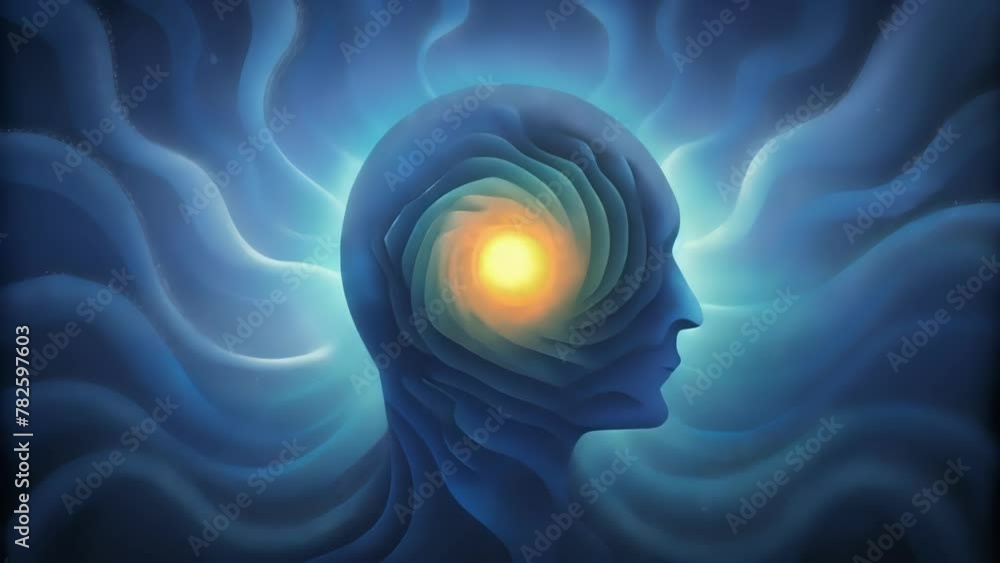 Vidéo Stock A pulsating vortex of light expanding and contracting with ...