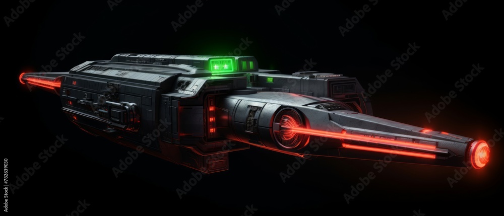 Alien industrial heavy metal, laser guns, glowing, dangerous, grimy ...