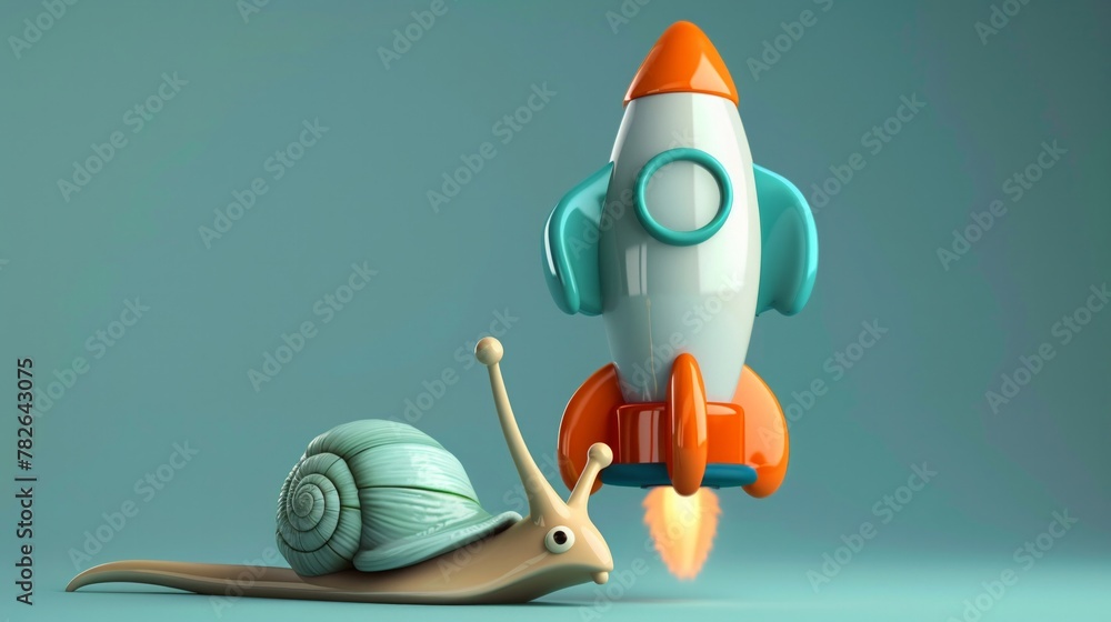 An animated company logo that starts as a snail for stability and then ...