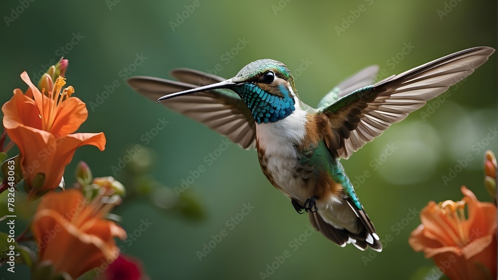 "Graceful Hummingbird in Flight, Photograph, Art Styles: Wildlife ...