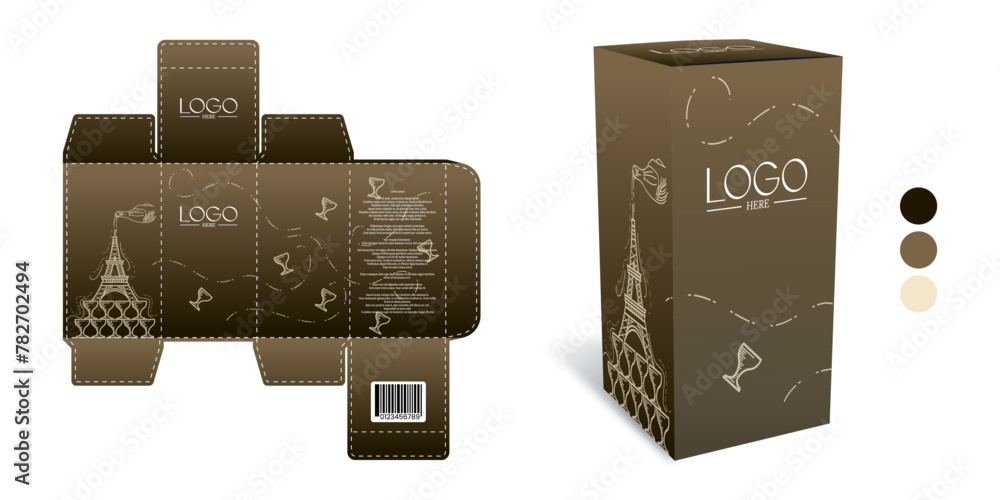 luxury Packaging Box design , Packaging design Template for cosmetic ...
