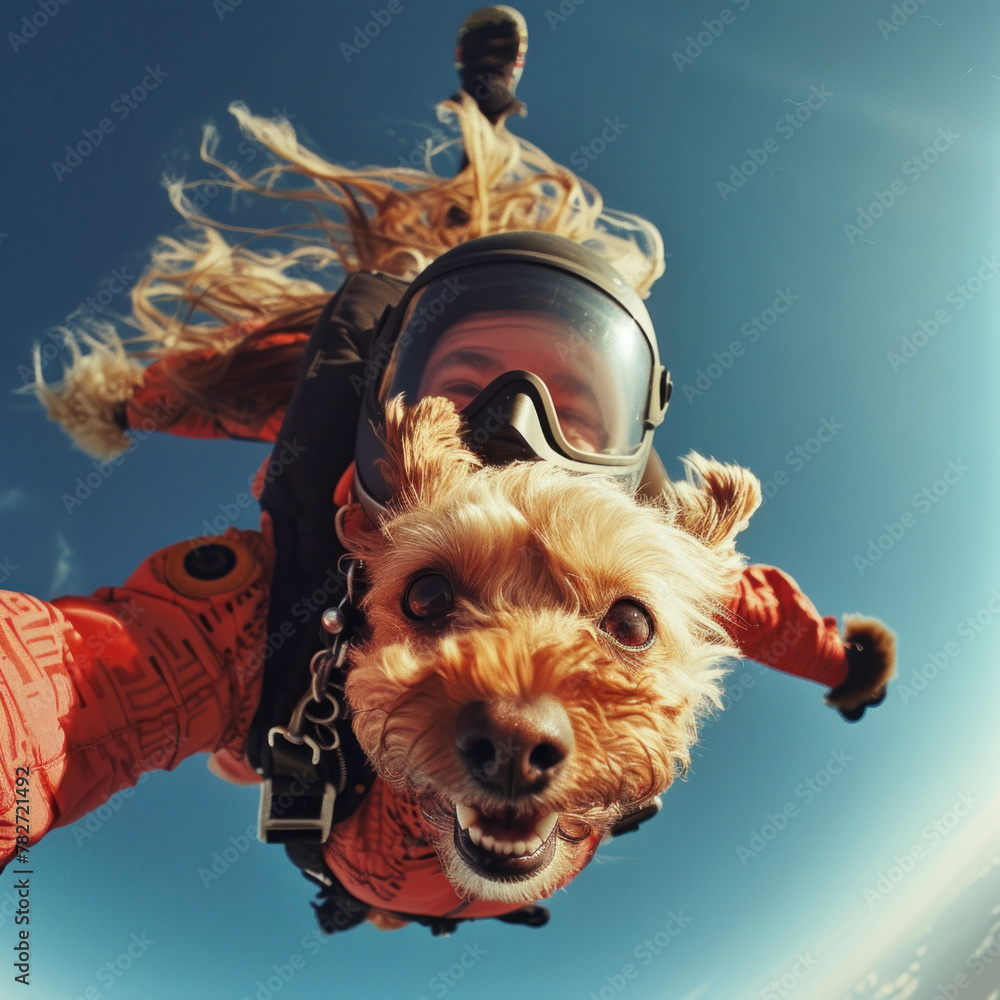Get a glimpse of extreme bravery as a man and his dog skydive in this ...