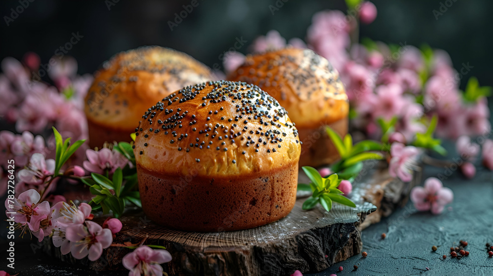 Traditional Sweet Buns, Delightful Easter Delicacies, Suitable for ...