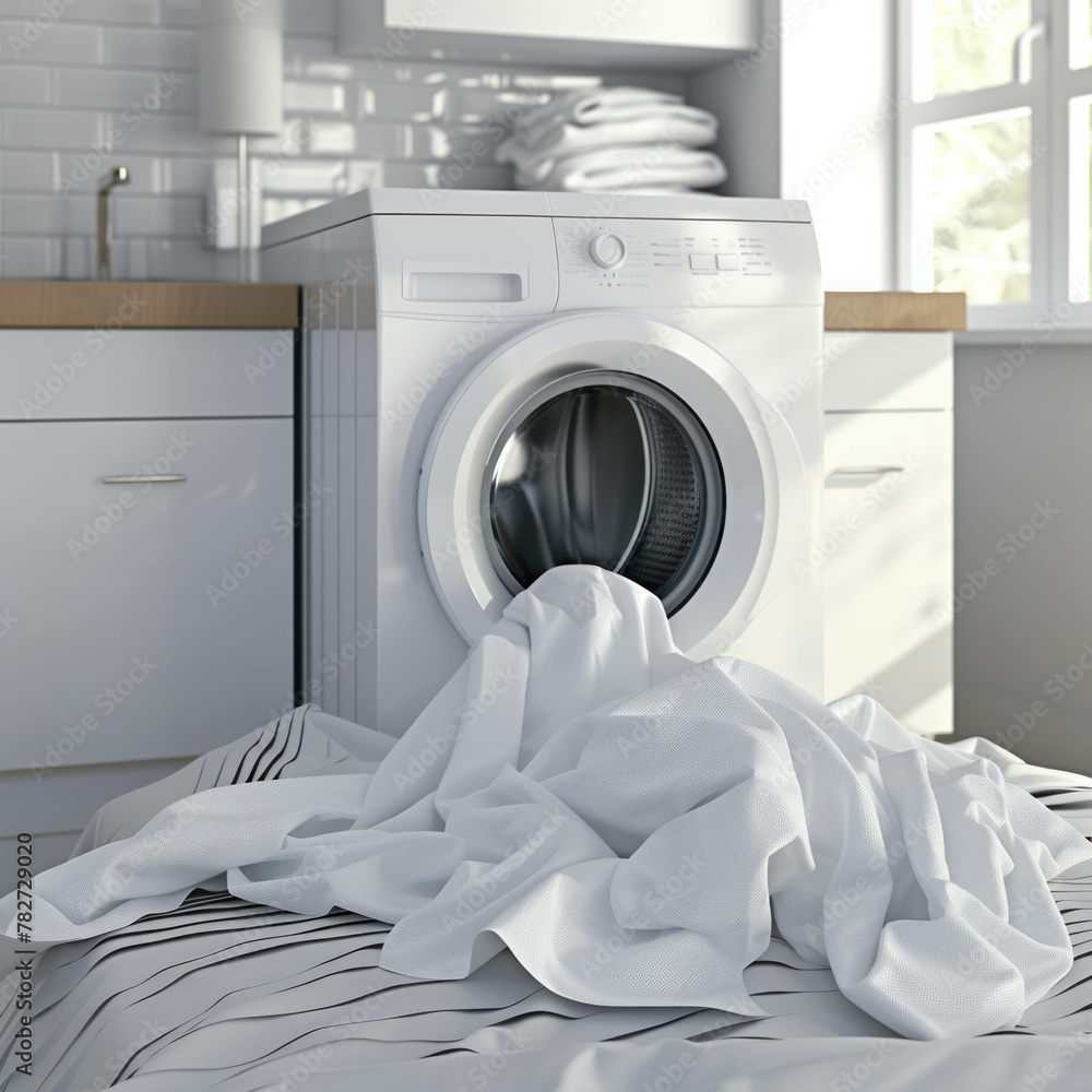 Dive into the world of fabric care with this hyper-realistic depiction ...