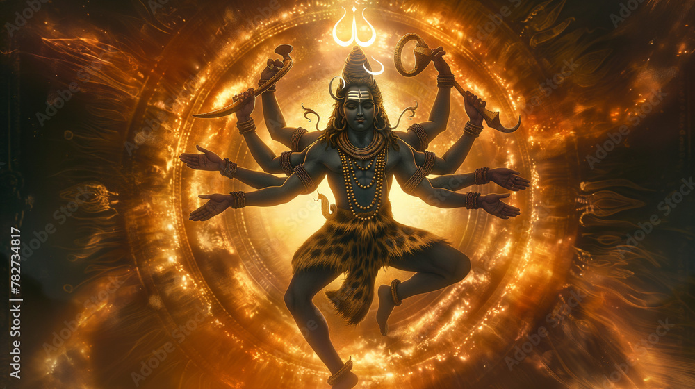 Poster Maha Shivratri Lord Shiva dancing in his Nataraj form – Wandbild ...