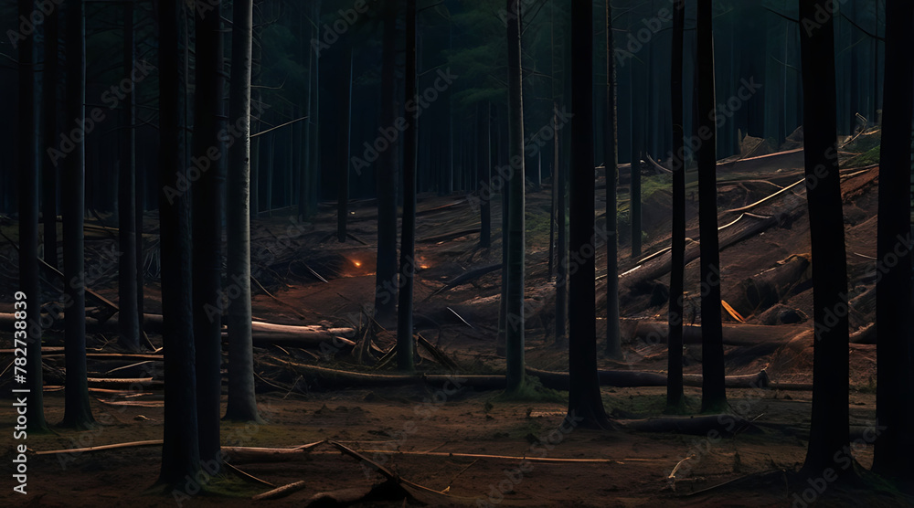 Forest slaughter, Deforestation of trees through excessive illegal ...