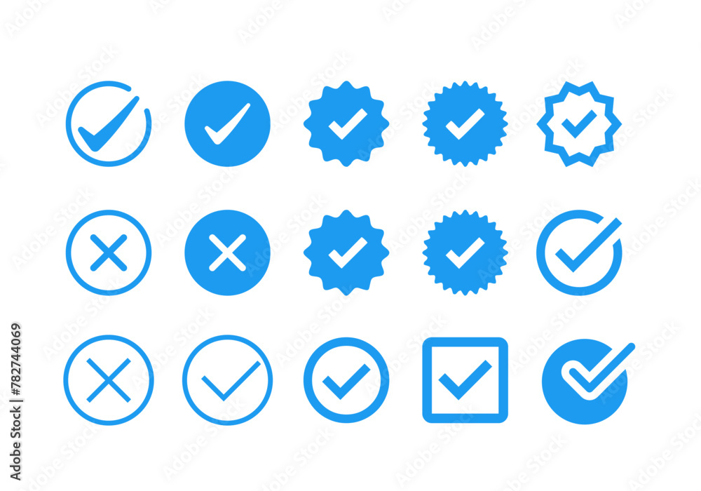 check mark, Verified badge profile set. Social media account ...