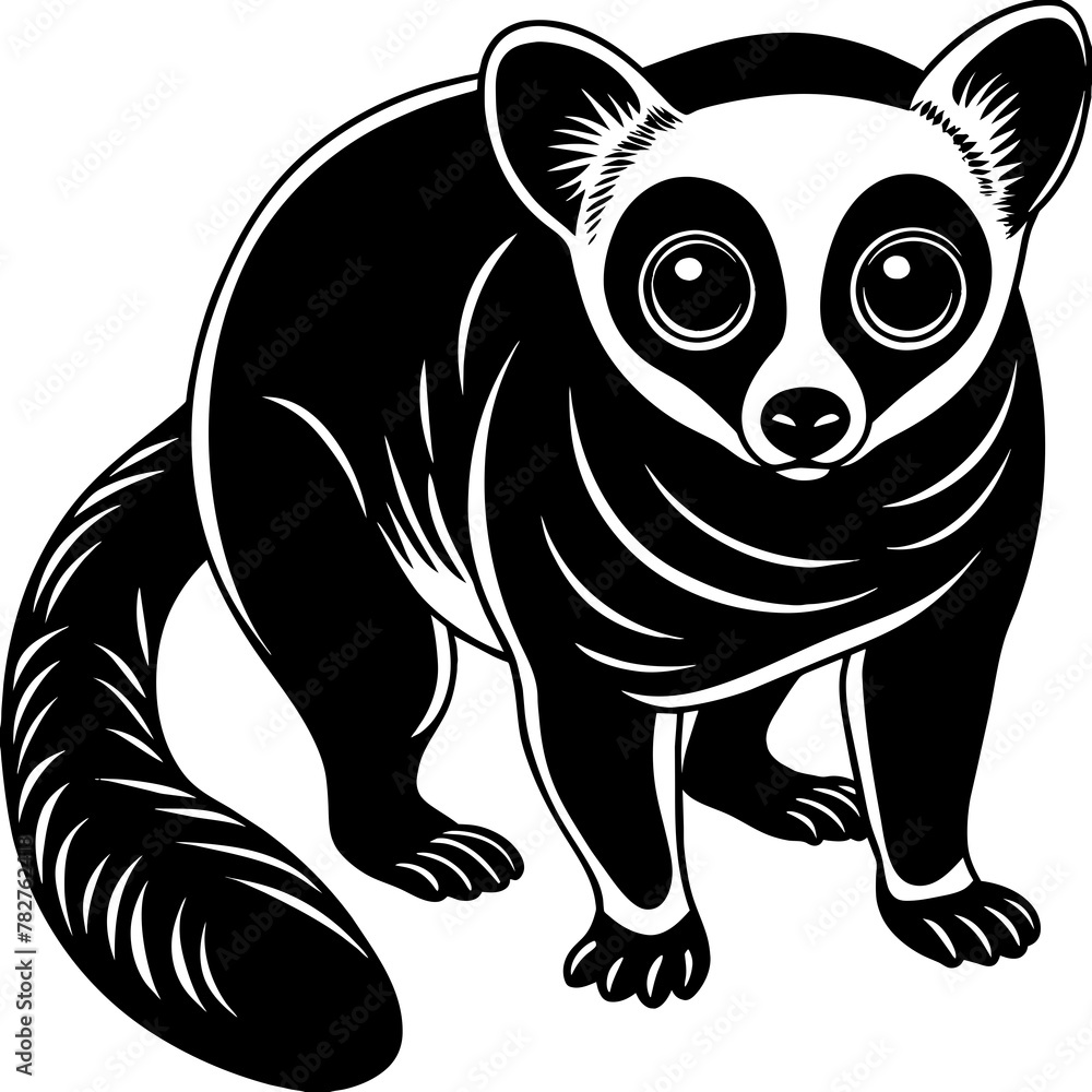 slow loris head mascot,slow loris silhouette,vector,icon,svg,characters ...