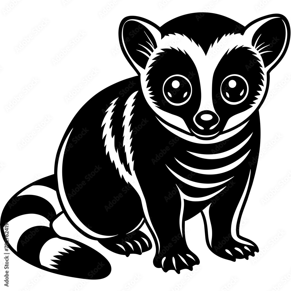 slow loris head mascot,slow loris silhouette,vector,icon,svg,characters ...