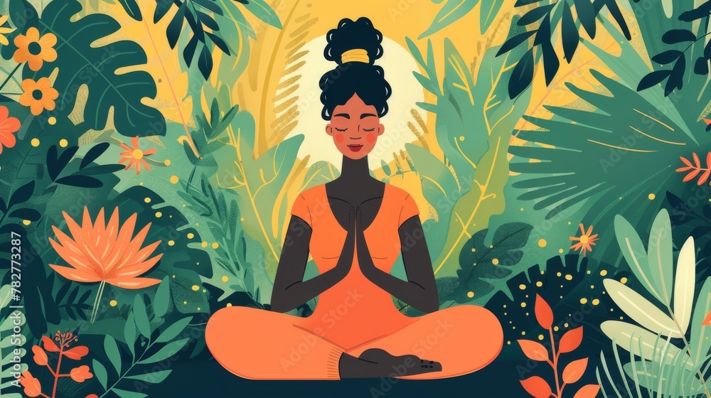 set of social media graphics promoting a virtual wellness event ...