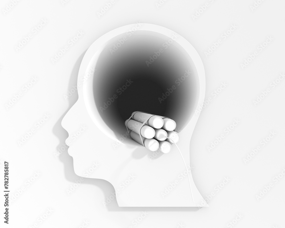 Emotional stress, anger and impulsive emotions. Bomb in the brain ...