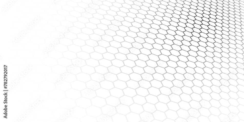 Abstract background consisting of hexagonal shapes with vanishing ...