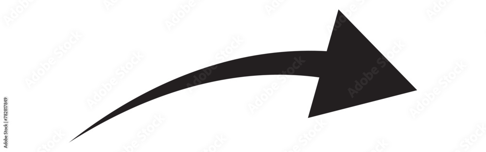 Straight line with point on start and arrow on finish. Symbol of ...