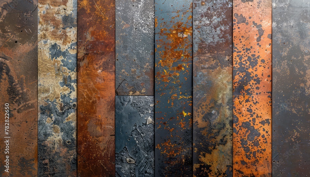 Distressed Metal Surface, Weathered and rusted metal textures with ...