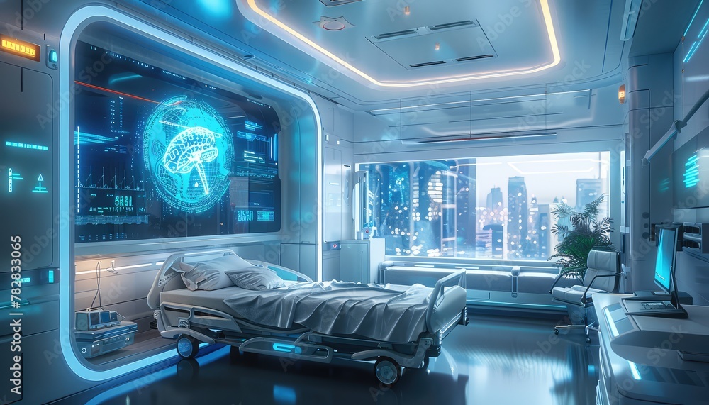 Smart Hospitals of the Future, Depict a concept of smart hospitals ...