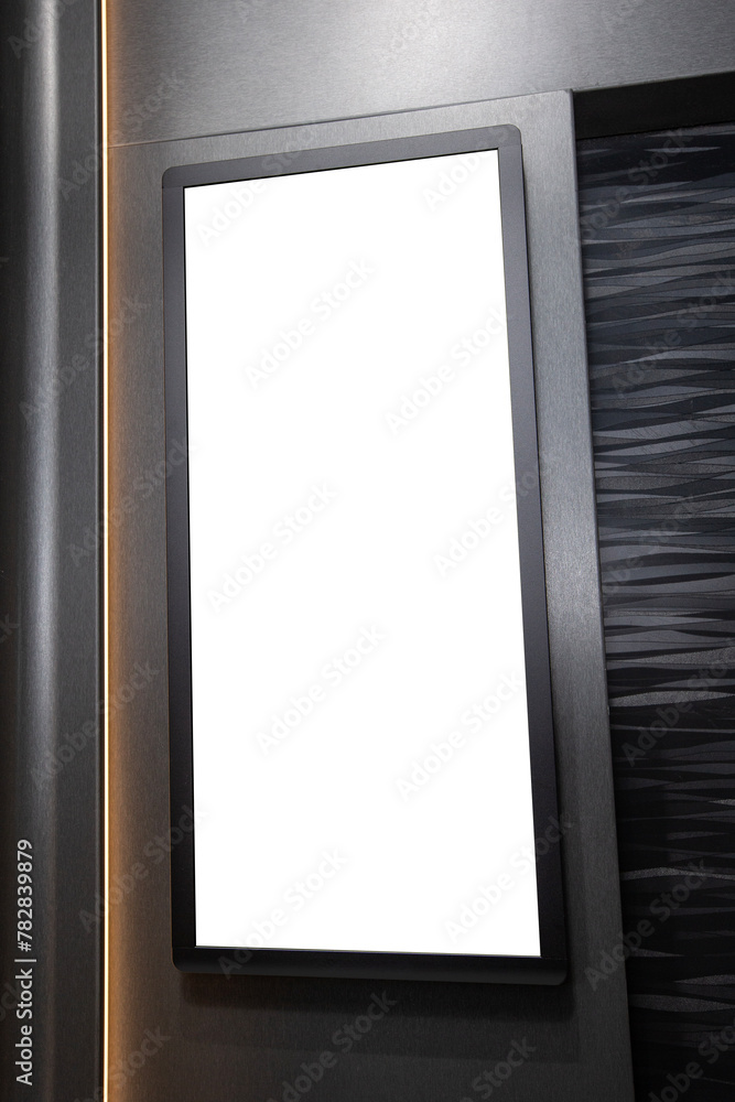 Elevator information board mockup, advertising bulletin board Stock ...