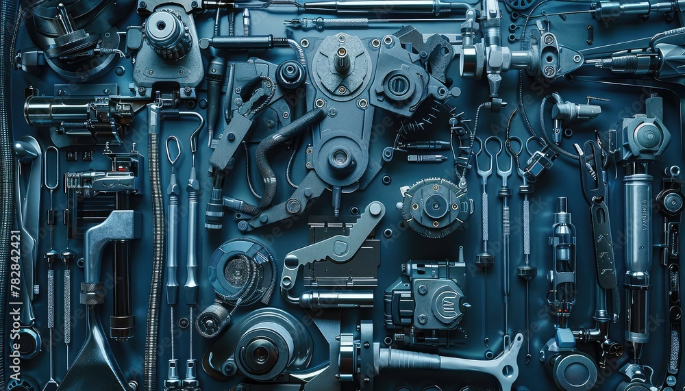 Medical Robotics Abstract Artwork, Produce an abstract artwork inspired ...