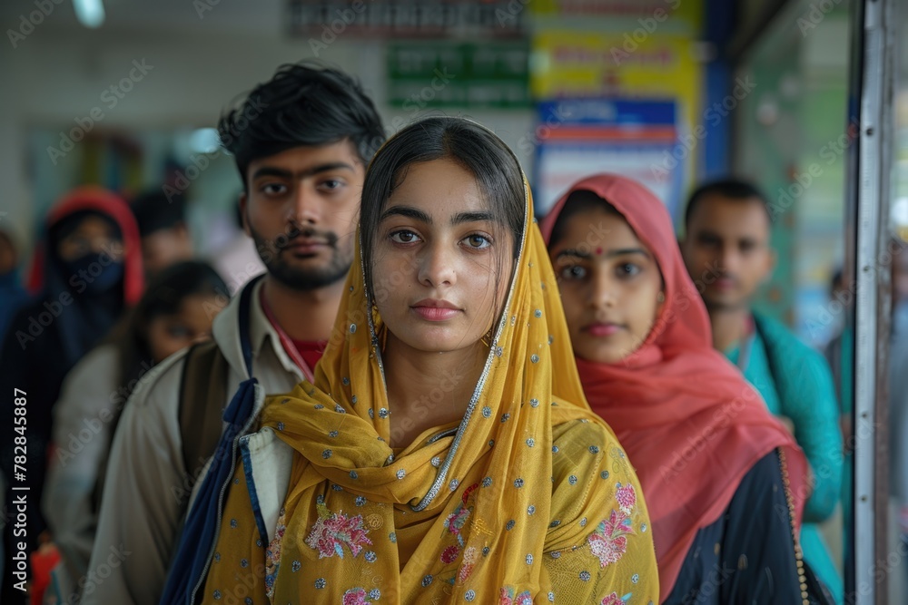 group of youth Indian people standing next to each other while posing ...