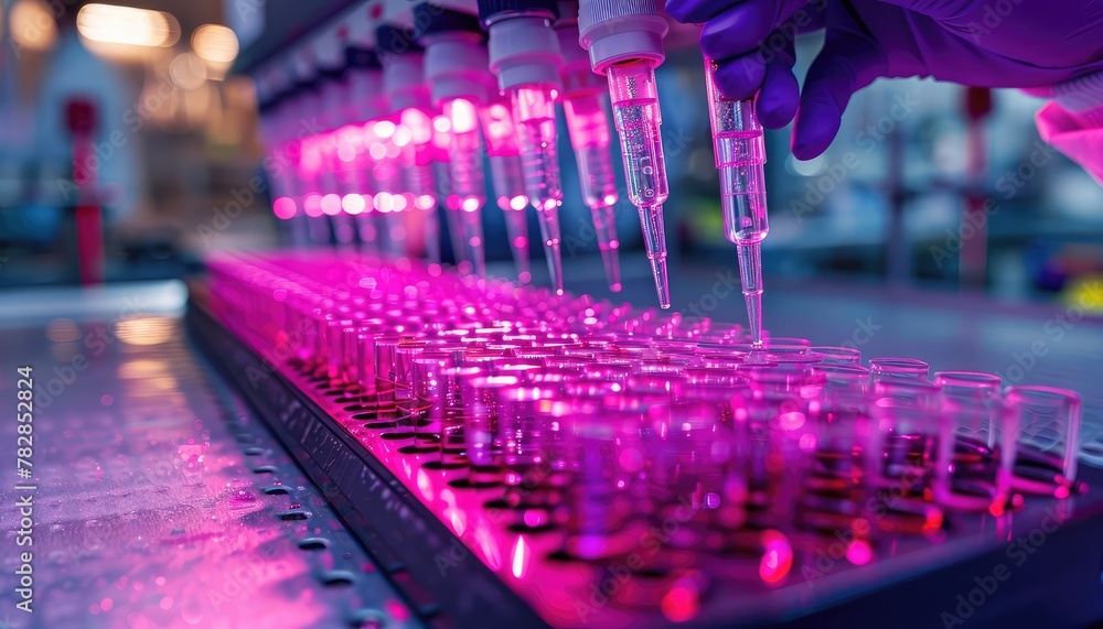 Immunological Assays, Depict scientists conducting immunological assays ...