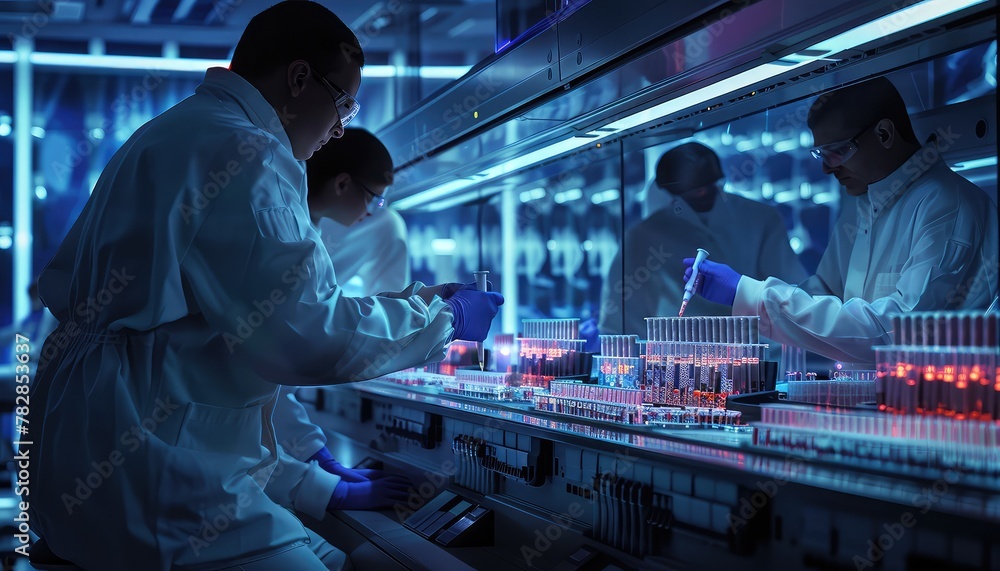 Molecular Biology Techniques, Depict researchers performing molecular ...