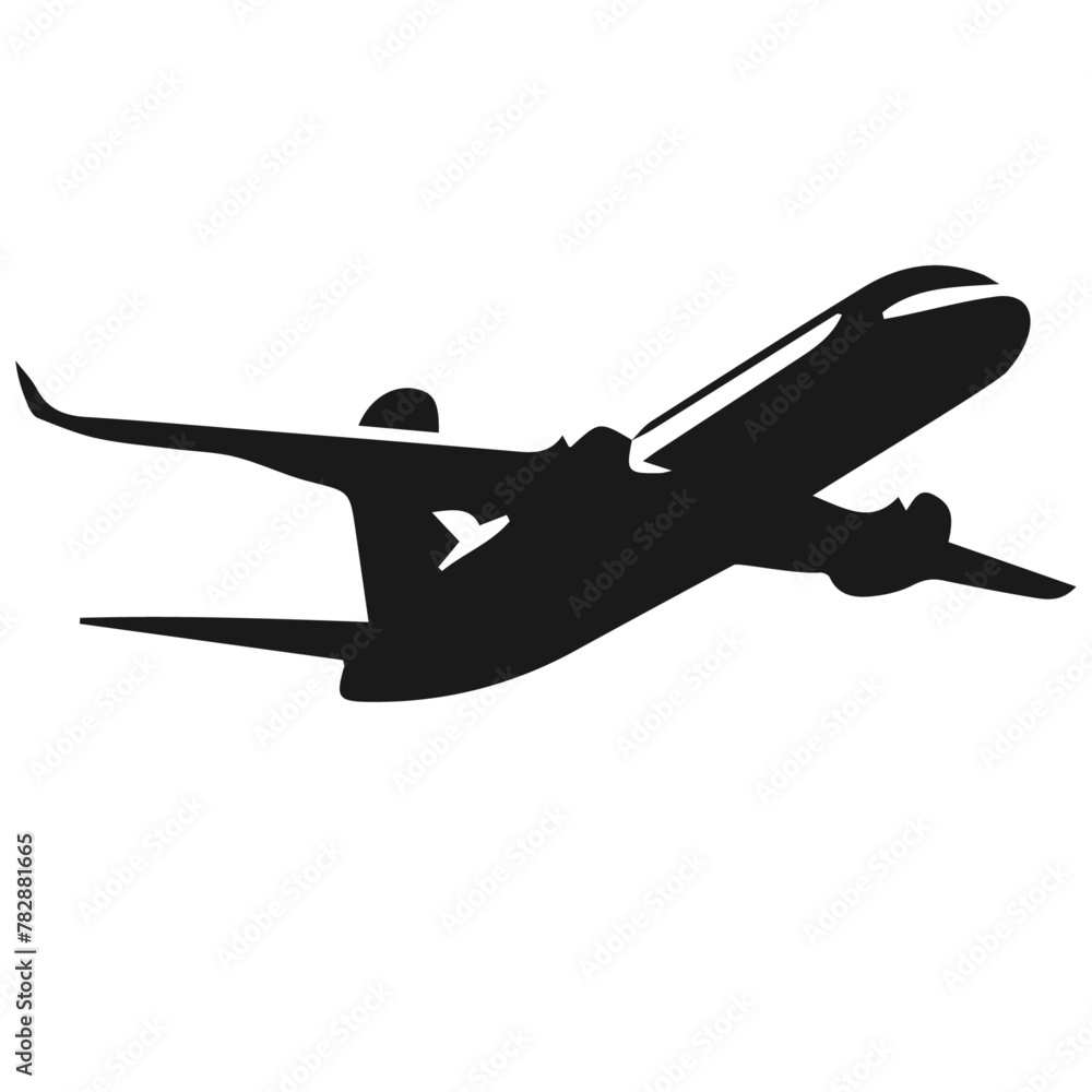Airplane 🛬 takeoff logo black pictogram set vector or plane take off ...