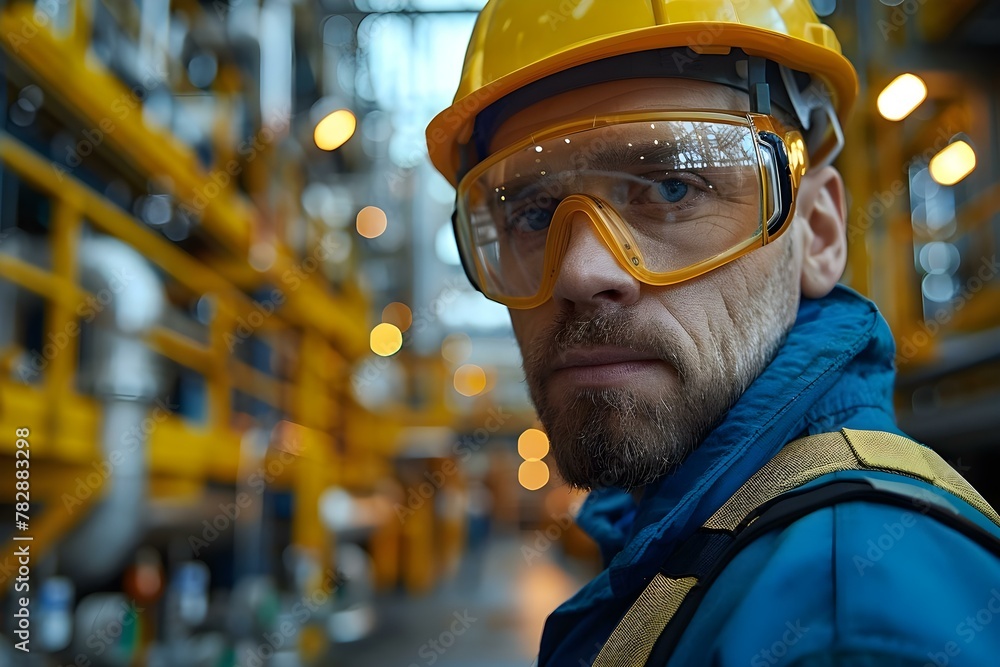 Safety First: Refinery Worker's Vigilance. Concept Industrial Safety ...