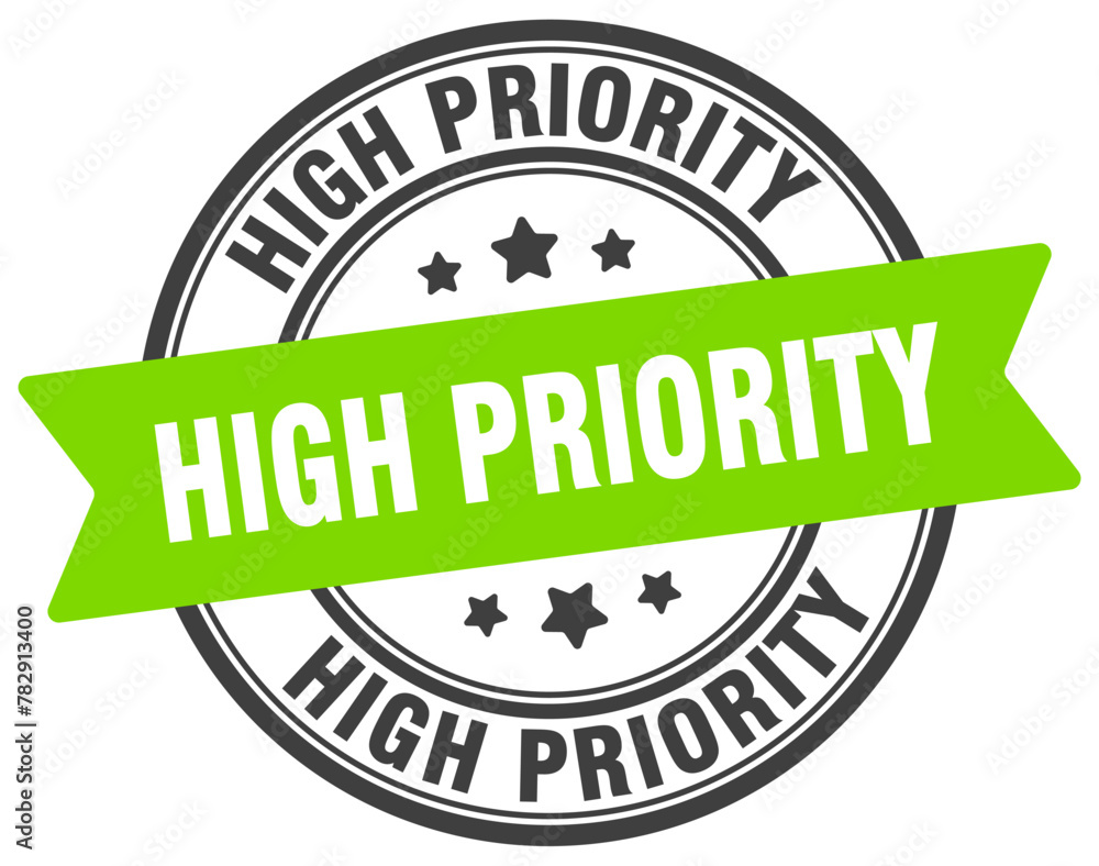 high priority stamp. high priority label on transparent background ...