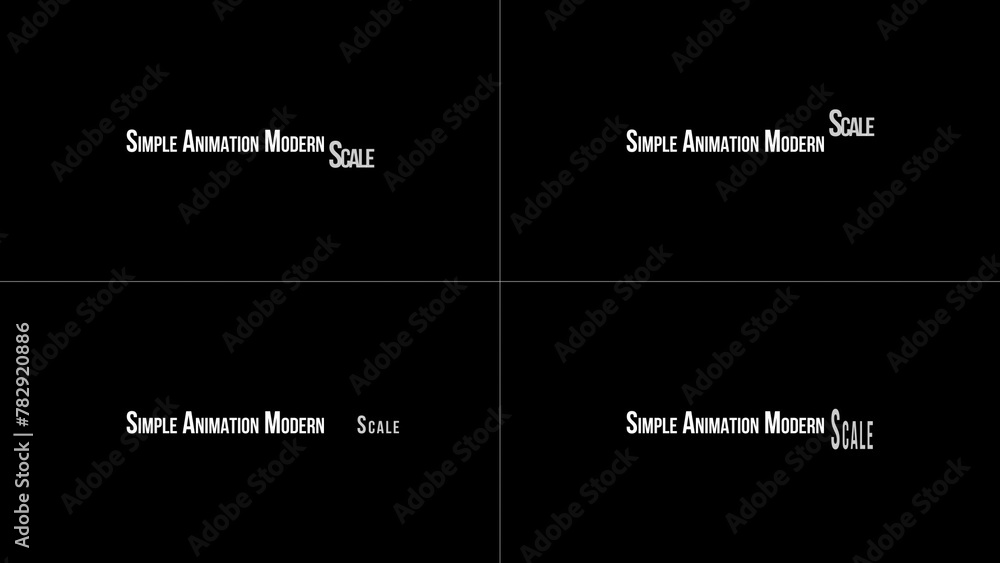 Modern Word Text Animation Scale Stock Template | Adobe Stock