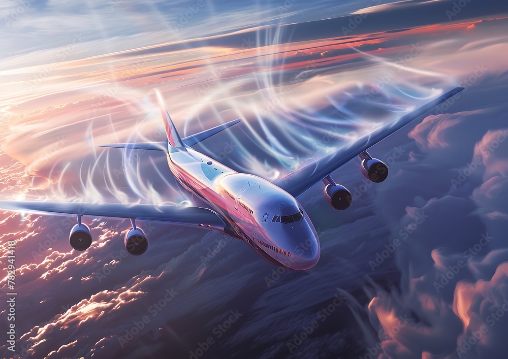 Visualizing Aerodynamic Efficiency, Digital Art Depicting Laminar Flow ...