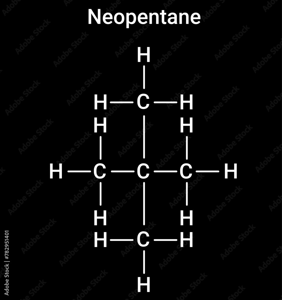 Neopentane, also called 2,2 dimethylpropane, is a double branched chain ...