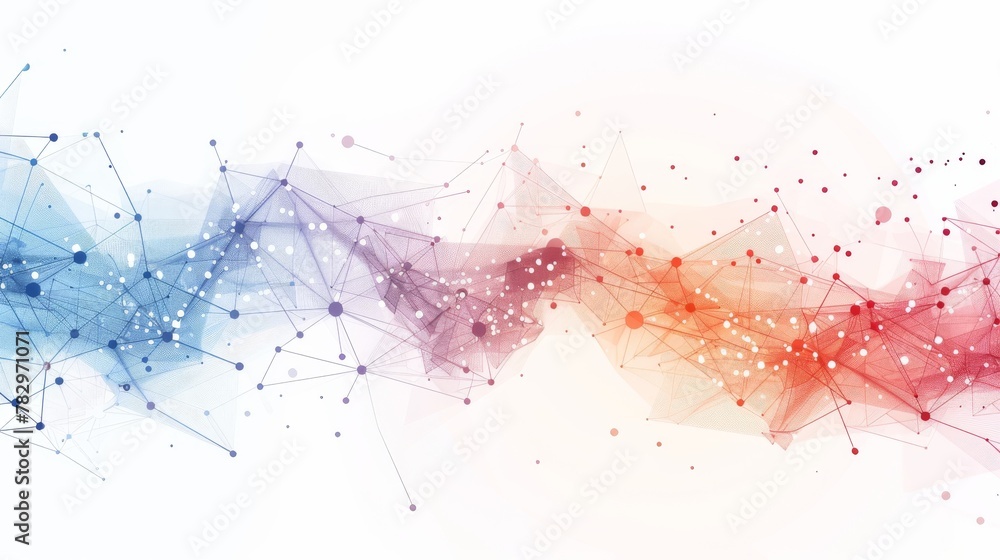 Modern illustration of a network connection on a white background ...