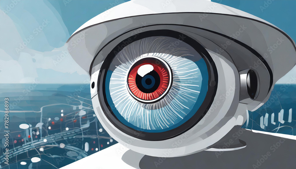 gadget computer eye, fantastic surveillance device, unusual ...