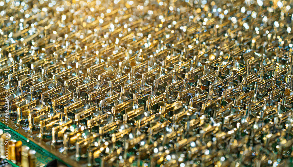 gold chip, background computer chip metal gold texture surface of ...