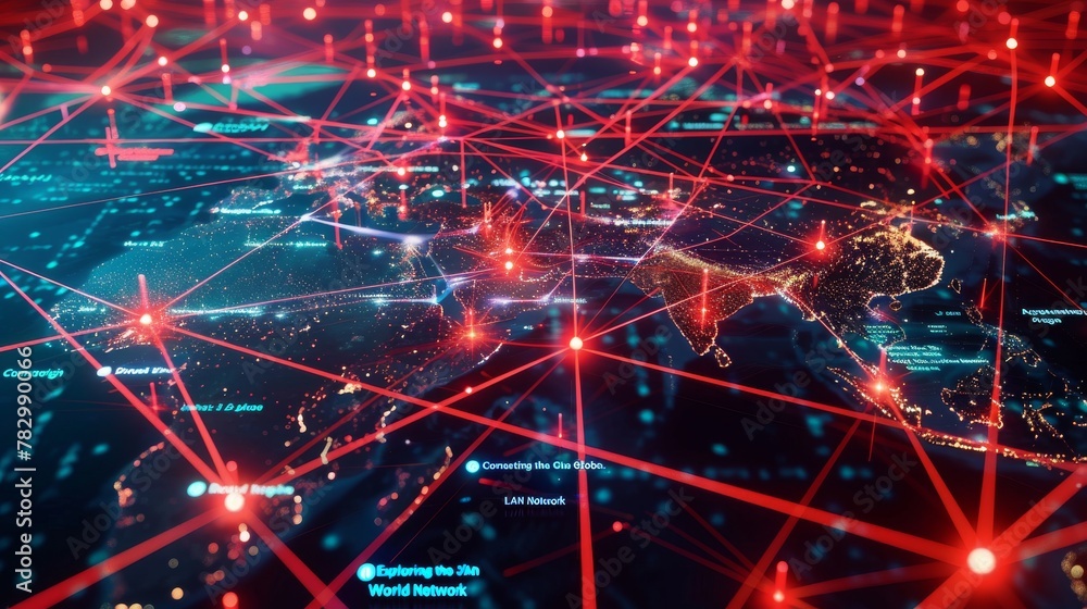 Visualize the intricate web of connections in the LAN (Local Area ...