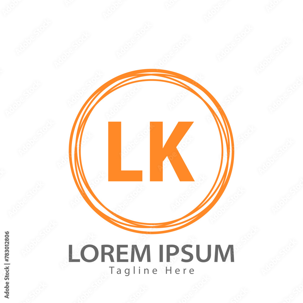 letter LK logo. LK. LK logo design vector illustration for creative ...