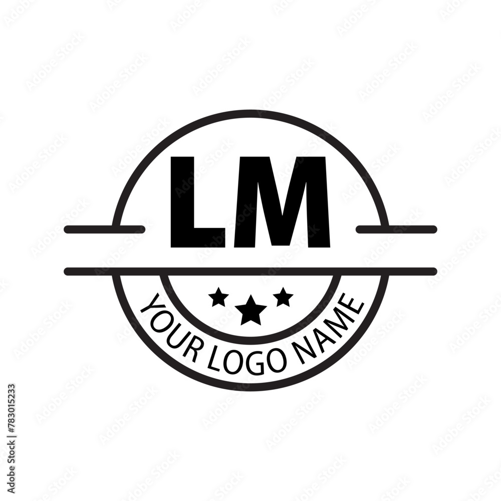 letter LM logo. LM. LM logo design vector illustration for creative ...
